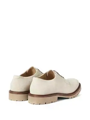 Brunello Cucinelli Textured-suede Derby Shoes
