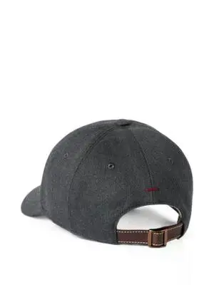 Brunello Cucinelli Cotton And Virgin-wool Gabardine Baseball Cap With Embroidered Logo