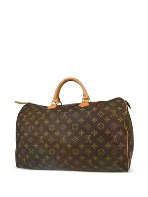 LOUIS VUITTON 40 Speedy Monogram Tote Bag - Brown