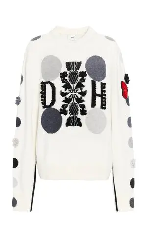 BARRIE X Damien Hirst Sports Cashmere Pullover - Grey