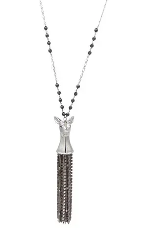 SEIDLER Fawn Tassel Necklace - Silver