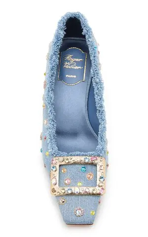 ROGER VIVIER Belle Vivier Embroidery Pumps