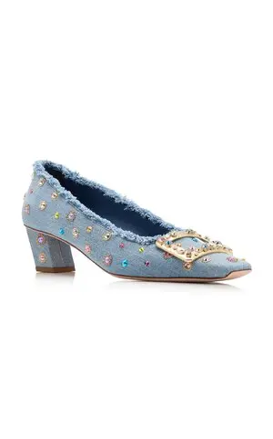 ROGER VIVIER Belle Vivier Embroidery Pumps