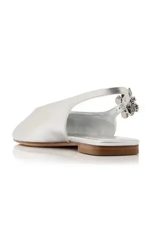 ROGER VIVIER Peeptoe Mini Flower Slingback Pumps