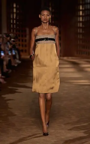 FERRAGAMO Belted Silk Midi Dress