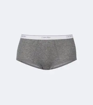 Calvin Klein Thaïs Ribbed-knit Cotton-blend Briefs Grey