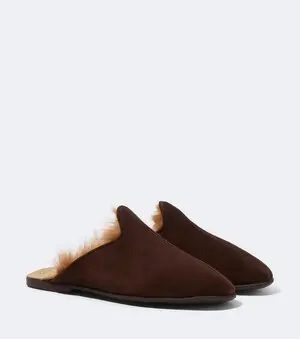 Sabah Shearling-lined Suede Mules
