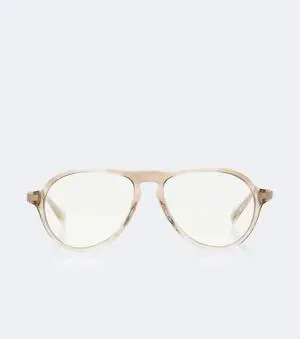 Brunello Cucinelli Sartorial Sunset Aviator Glasses - Grey