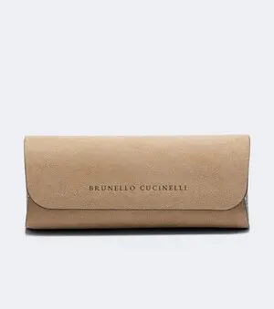 Brunello Cucinelli Sartorial Sunset Aviator Glasses