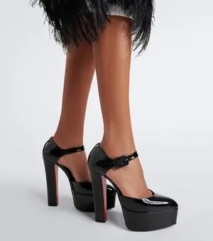 CHRISTIAN LOUBOUTIN Jenna Patent Leather Platform Pumps