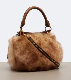 Miu Miu Rendez-vous Studded Shearling Tote Bag