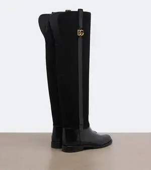 Dolce & Gabbana Dg Leather And Suede Over-the-knee Boots