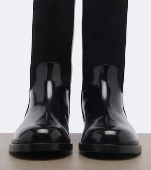 Dolce & Gabbana Dg Leather And Suede Over-the-knee Boots