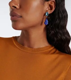 JENNIFER BEHR Ambrose Embellished Earrings With Lapis Lazuli