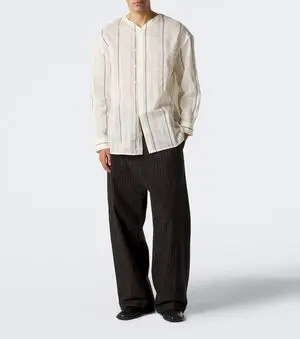 Jacquemus Venice Striped Cotton And Silk Shirt