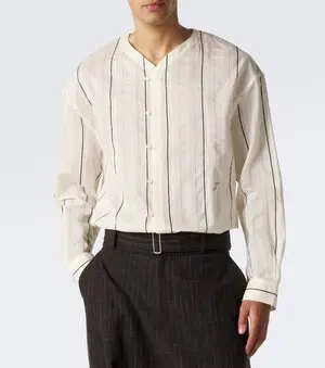 Jacquemus Venice Striped Cotton And Silk Shirt