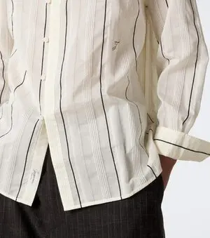 Jacquemus Venice Striped Cotton And Silk Shirt