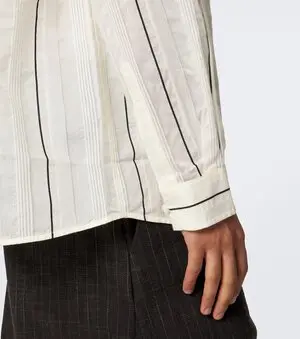 Jacquemus Venice Striped Cotton And Silk Shirt