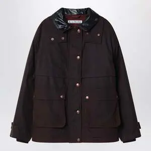 Acne Studios Dark Jacket In Waxed Organic Cotton Canvas