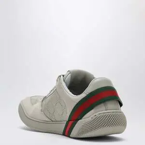 Gucci Grey Sneakers With Perforated Gg Motif
