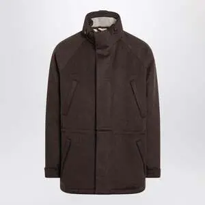 Loro Piana Dark Icer Jacket In Cashmere - Brown