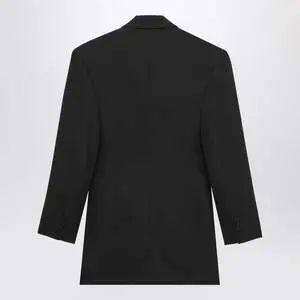Saint Laurent Double-breasted Tuxedo Jacket In Virgin Wool
