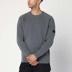 C.P. COMPANY Grey Wool-blend Sweater - Gray