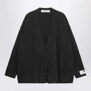 GOLDEN GOOSE Grey Boucle Knit Cardigan In Wool - Gray