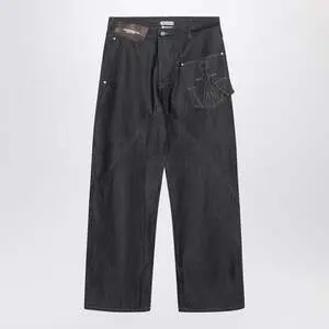 JW Anderson Twisted Workwear Indigo Denim Jeans - Blue