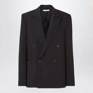 Fendi Double-breasted Blazer In Virgin Wool - Black