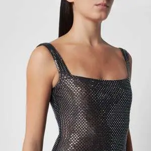 SELF-PORTRAIT Grey Embellished Long Dress