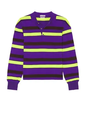 JW Anderson Rugby Knitted Polo In Purple