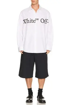 Off-White Bookish Scarf Poplin Overshirt