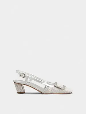 ROGER VIVIER Belle Vivier Slingback Pumps With Sequins
