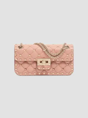 Valentino Garavani Rockstud Spike Small Shoulder Bag In Kidskin Phard