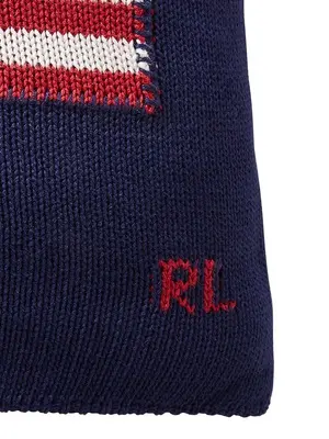 Ralph Lauren Rl Flag Cotton & Linen Throw Pillow