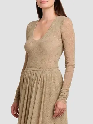 Alberta Ferretti V-neck Bodysuit