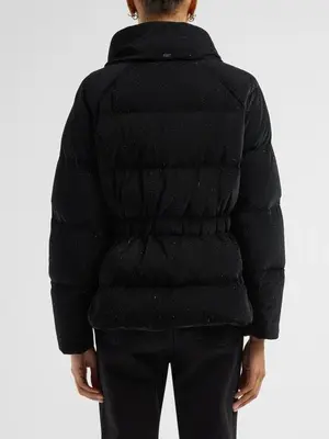 Herno Shiny Velvet Short Puffer Jacket