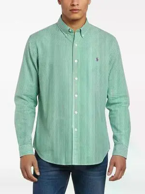 Ralph Lauren Striped Polo Pony Shirt - Green