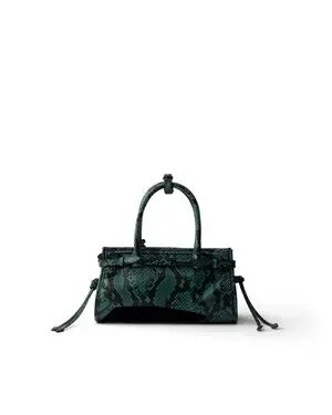 Prada Bonnie Small Ayers Leather Handbag - Green