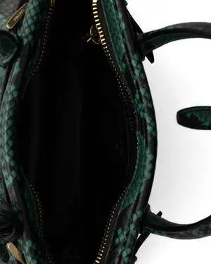 Prada Bonnie Small Ayers Leather Handbag - Green