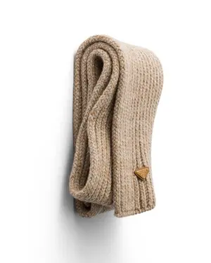 Prada Wool And Mouliné Cashmere Scarf