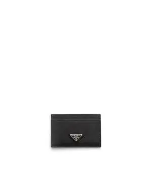 Prada Saffiano Leather Card Holder - Black