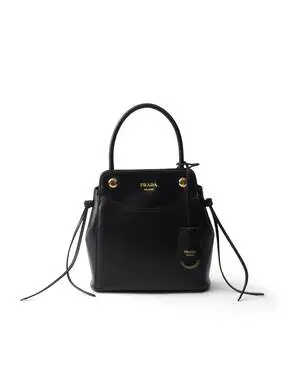 Prada Carry Mini Leather Handbag - Black
