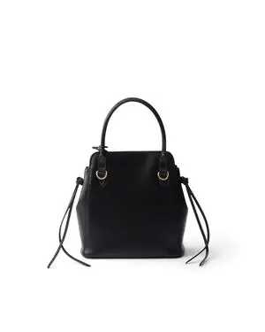Prada Carry Mini Leather Handbag - Black