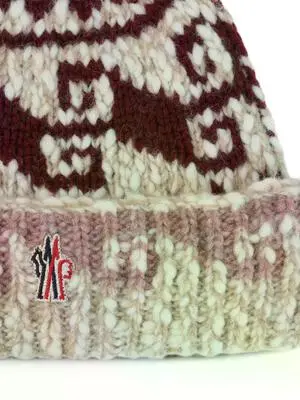 Moncler Pom-pom Intarsia-knit Beanie Hat