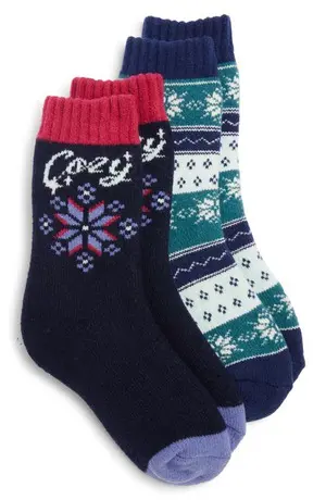 Hue 2-pack Holiday Cozy Crew Socks - Denim Pack