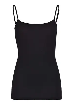 Hanro Ultralight Round Neck Cotton Camisole - Black