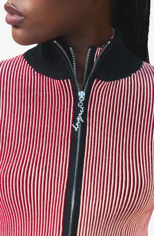 Desigual Ribbed Zip Sweater