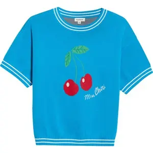 SUGARLIPS Brissy Cherry Drop Shoulder Sweater